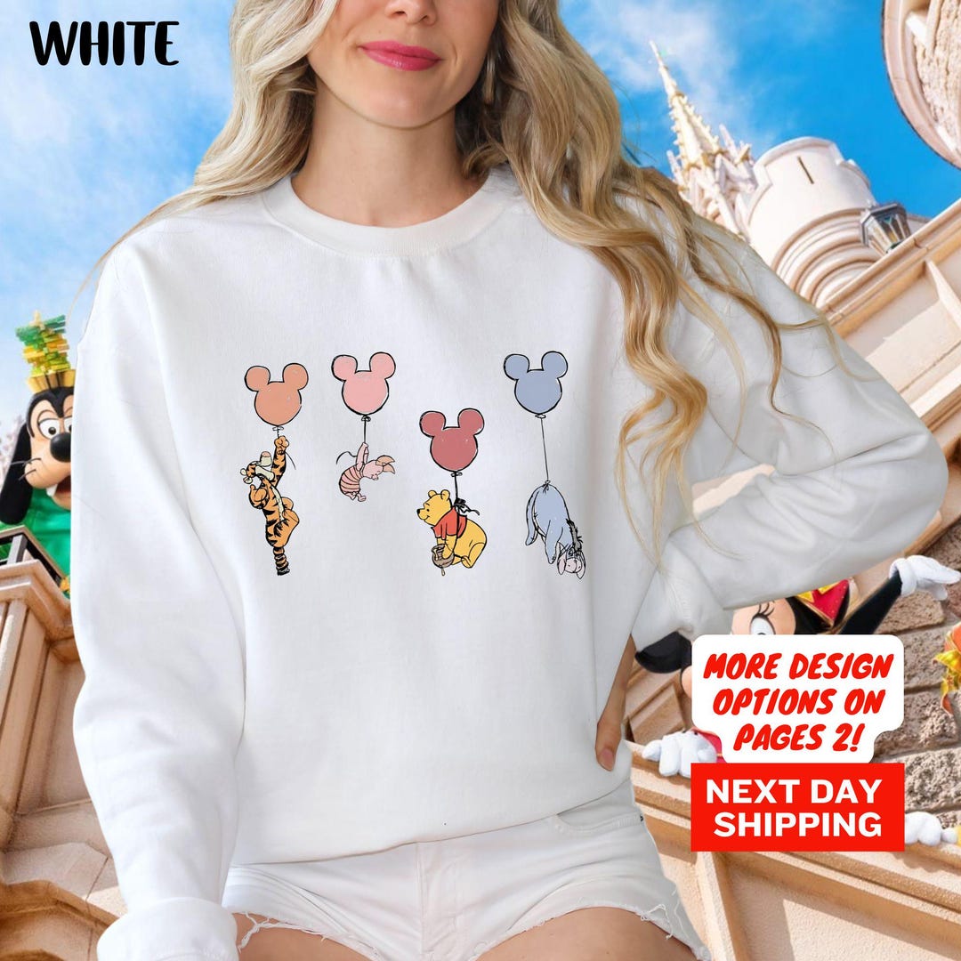 Vintage Winnie the Pooh Sweatshirt, Winnie the Pooh Balloon Sweatshirt ...