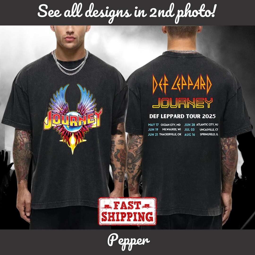Comfort Colors Def Leppard 2025 Tour T-shirt, Journey Tour 2025 Tee ...