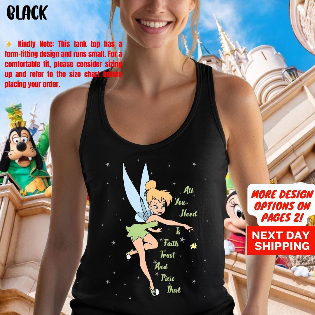Tinker Bell Tank Top, Fairy Magical Tank Top, Disney Tinker Bell Tank ...