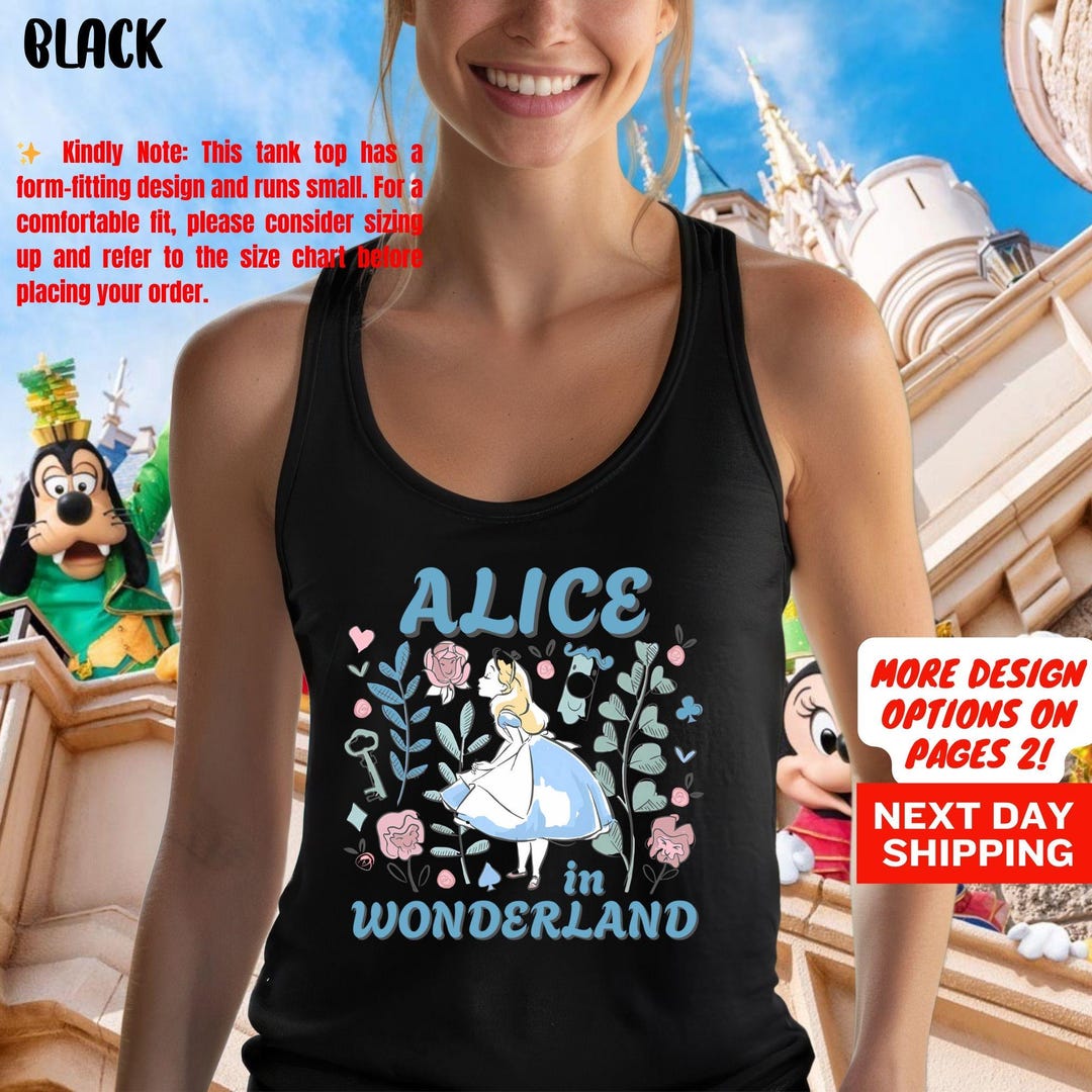 Alice in Wonderland Tank Top, Disney Alice Tank Top, Princess Alice ...