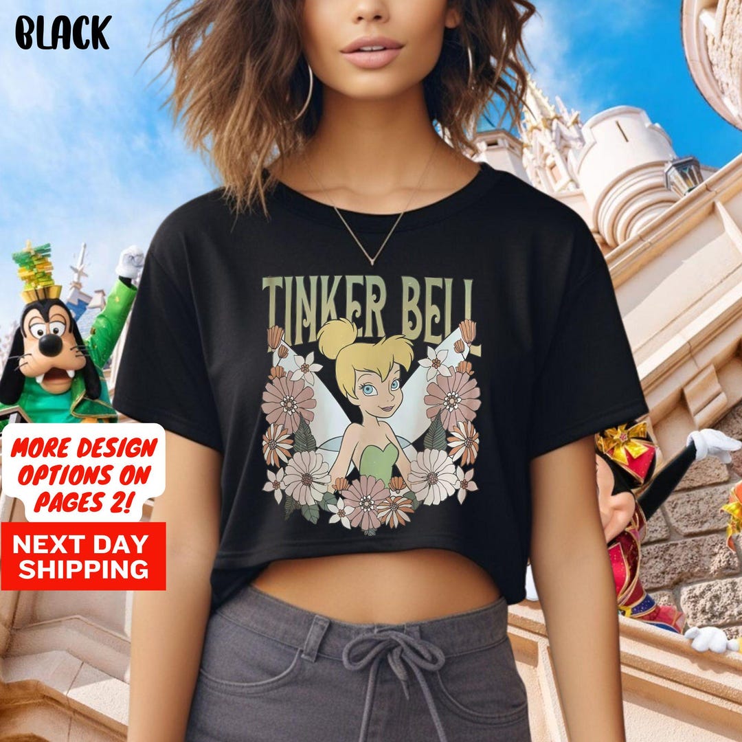 Disney Tinker Bell Crop Top, Disneyland Girls Trip Crop Tee, Magic ...