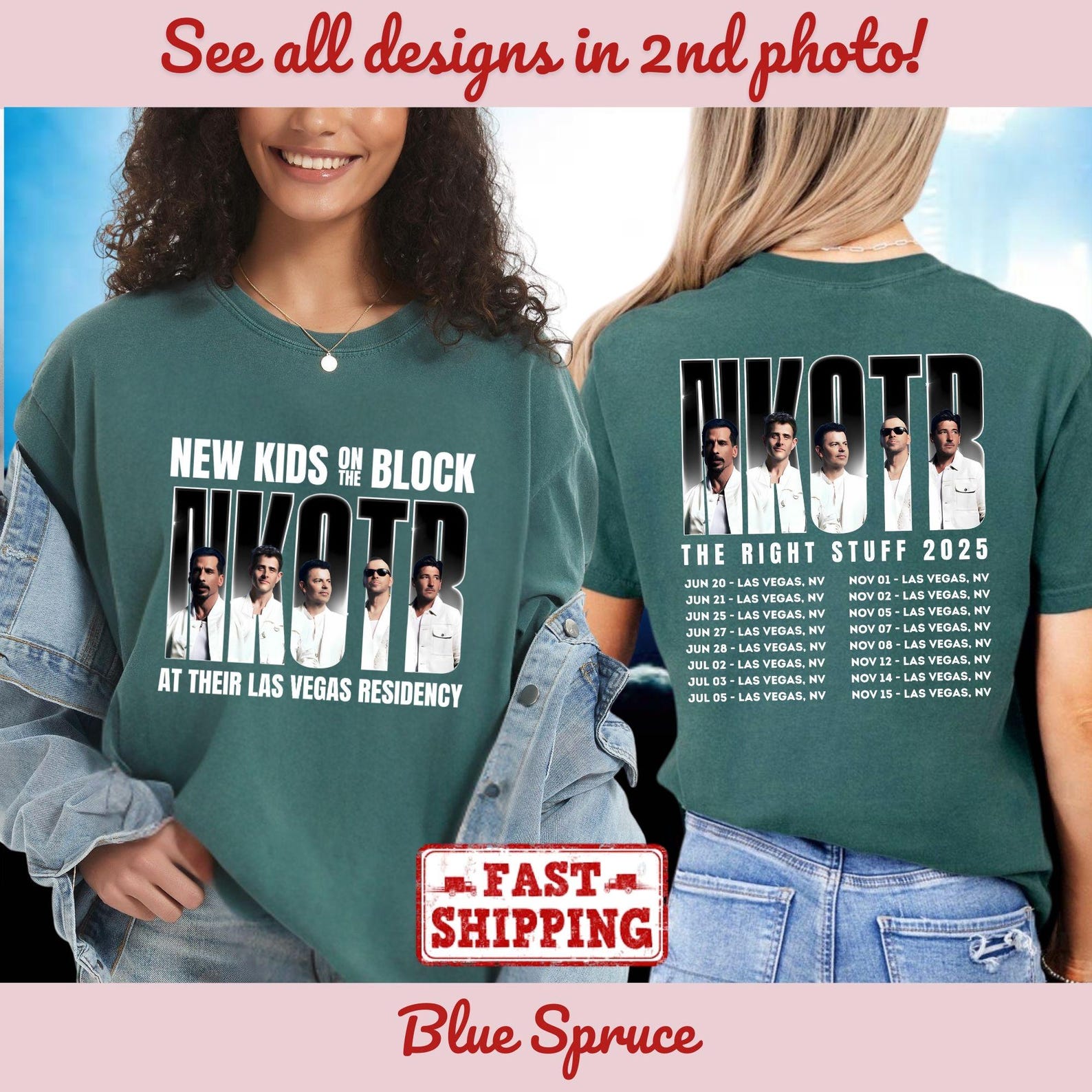 Comfort Colors® New Kids on the Block the Right Stuff Tour 2025 Shirt ...