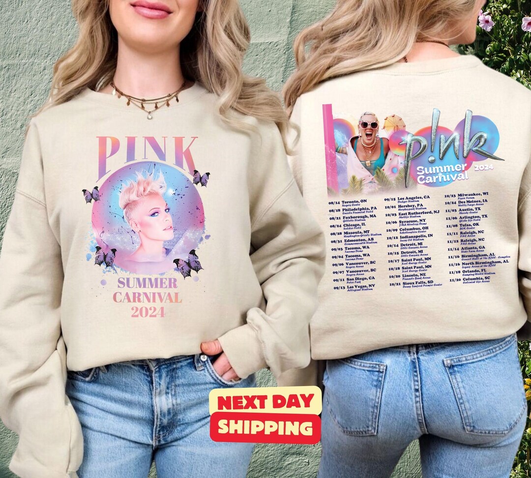 Pnk Pink Singer Summer Carnival 2024 Tour Sweatshirt, Pink Fan Lovers ...