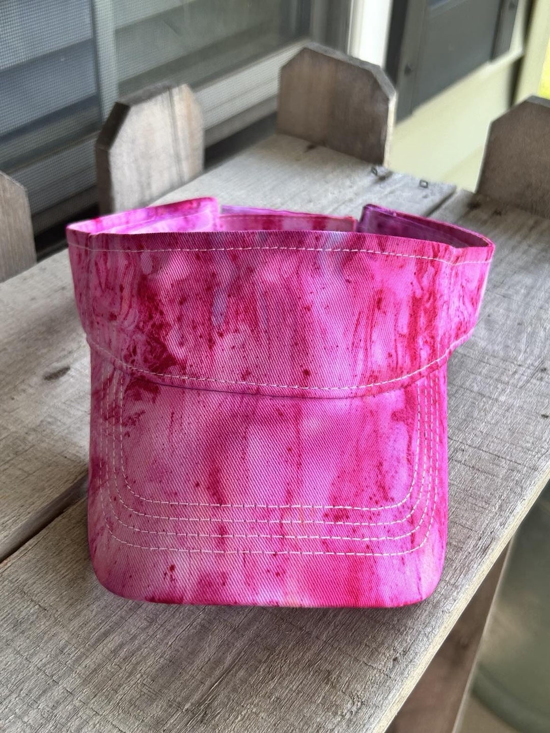 Pink Splash Tie Dye Visor - Etsy