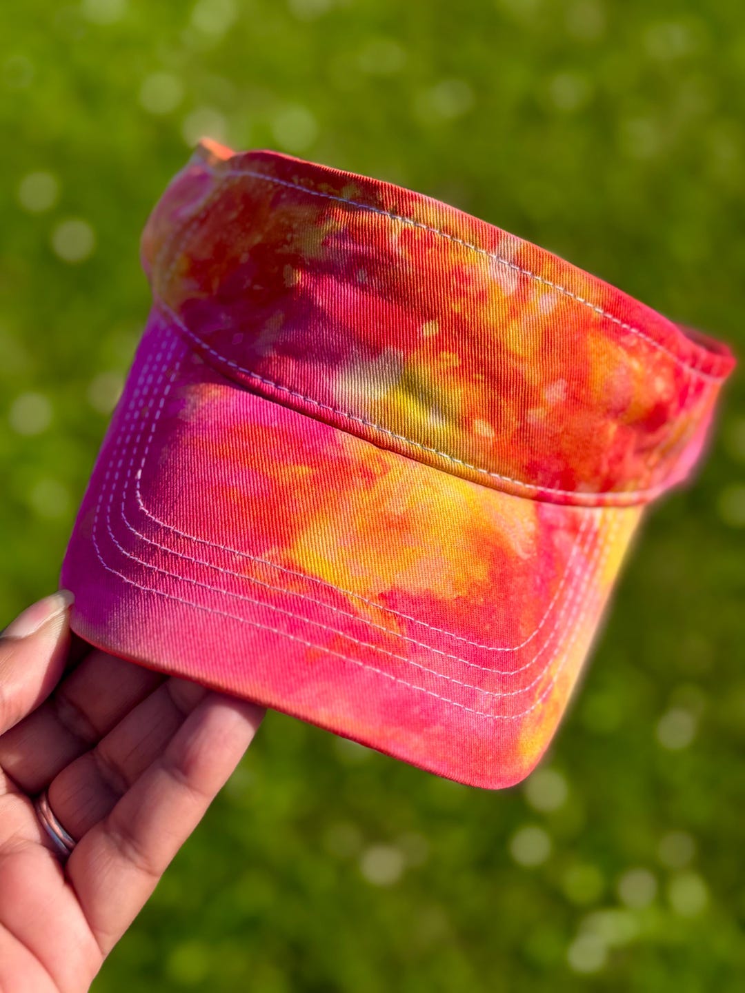 Pink Sangria Tie Dye Visor - Etsy