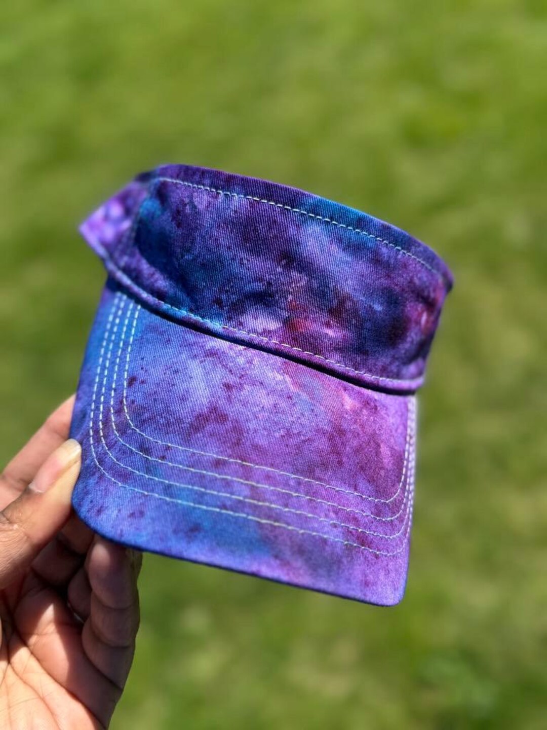 Purple Cosmos Tie Dye Visor - Etsy