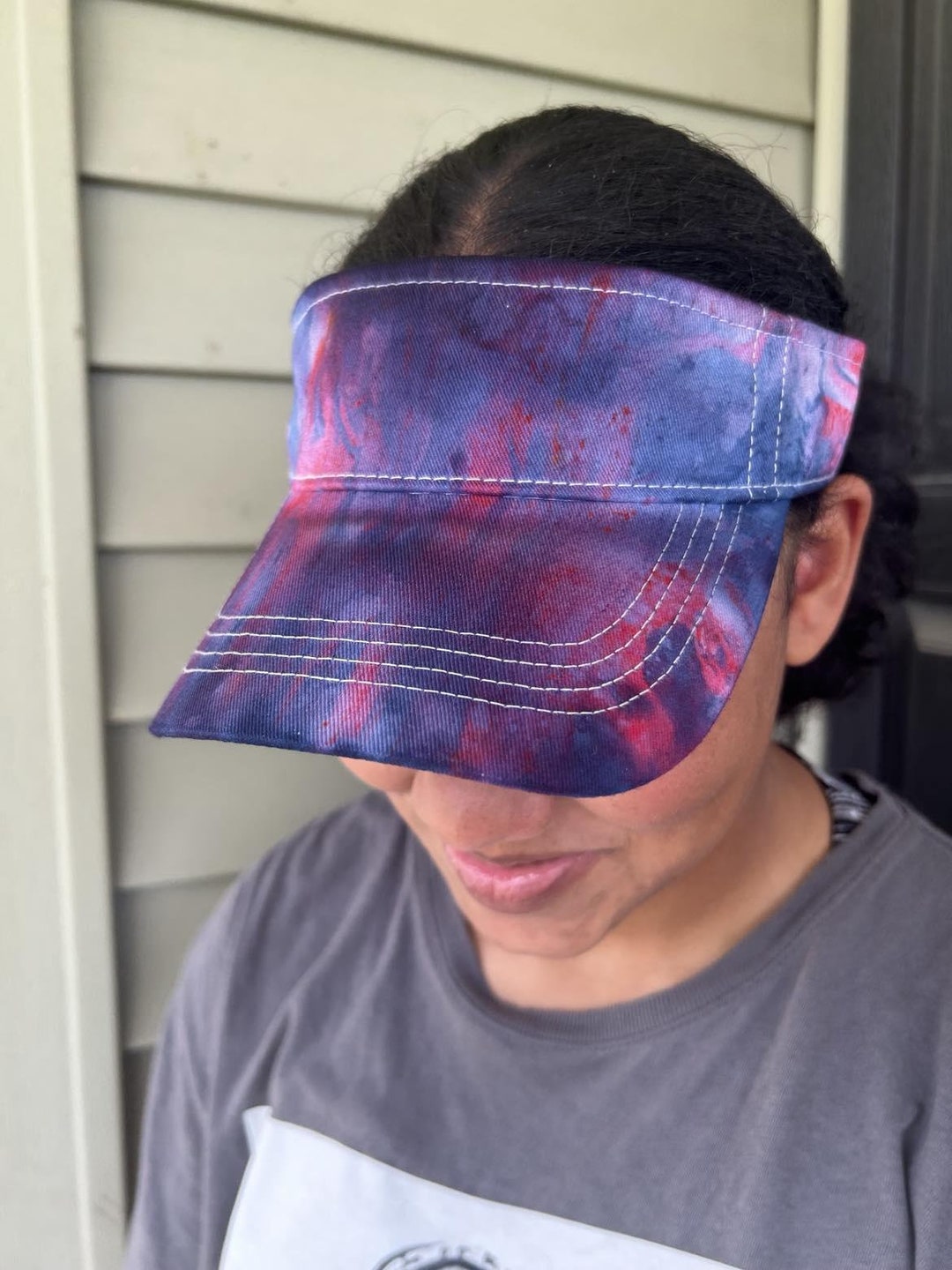 Pink Splash Tie Dye Visor - Etsy