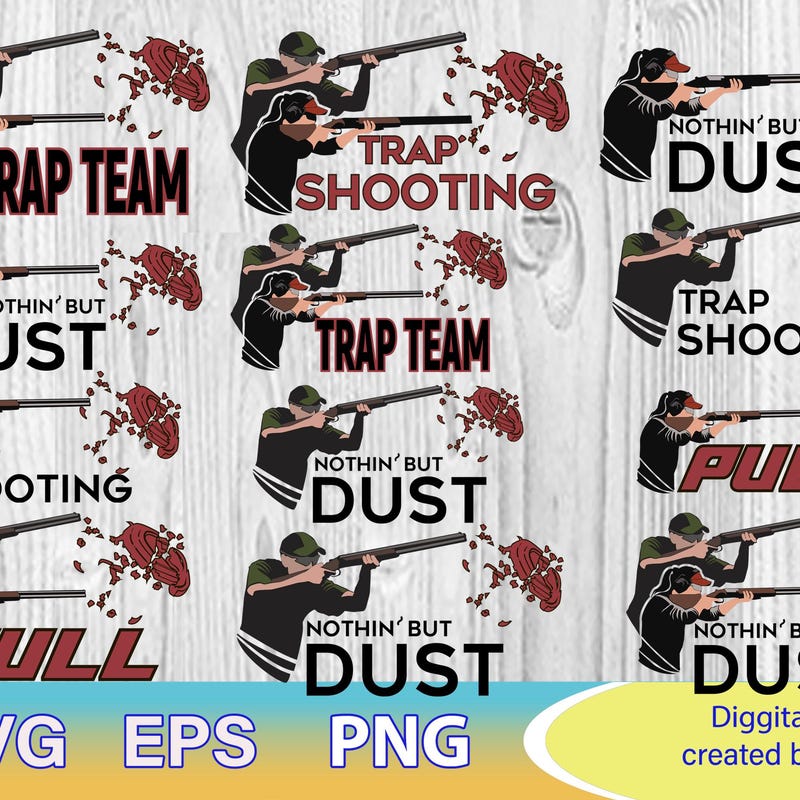 Trapshooting Svg - Etsy