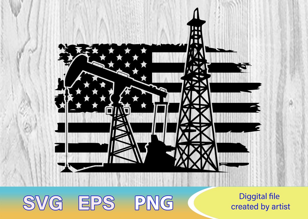 Oil Field Svg, Oil Field Scene, Oil Derrick Svg, Oil Rig Svg, Oil Pump ...