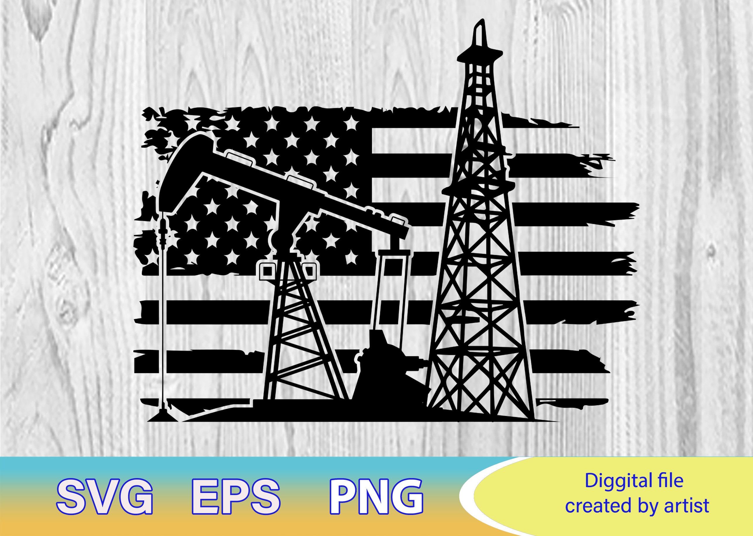 Oil Field Svg, Oil Field Scene, Oil Derrick Svg, Oil Rig Svg, Oil Pump ...