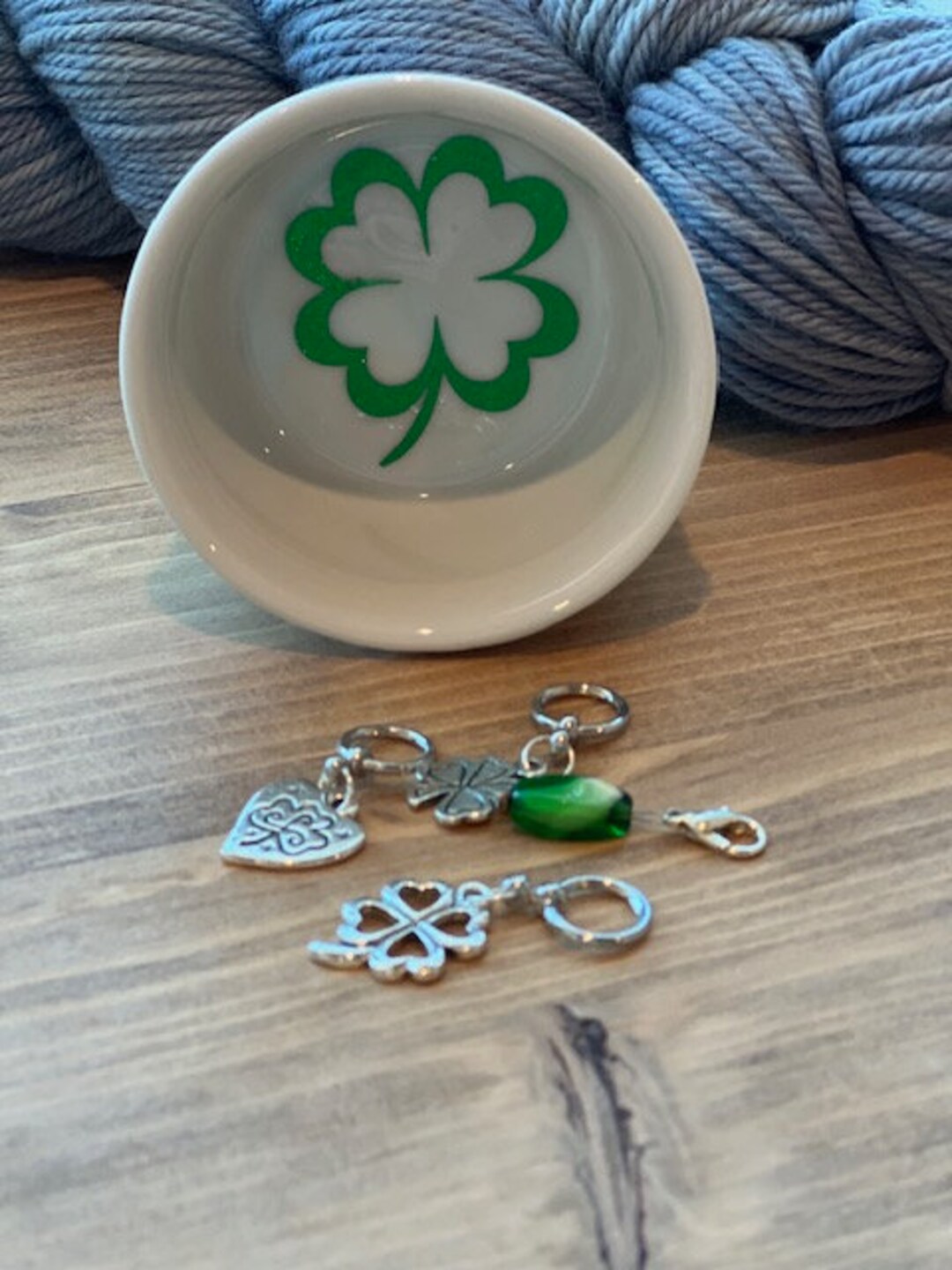 Stitch Marker/progress Keeper Set With Dish St Patrick's Day Irish Four ...