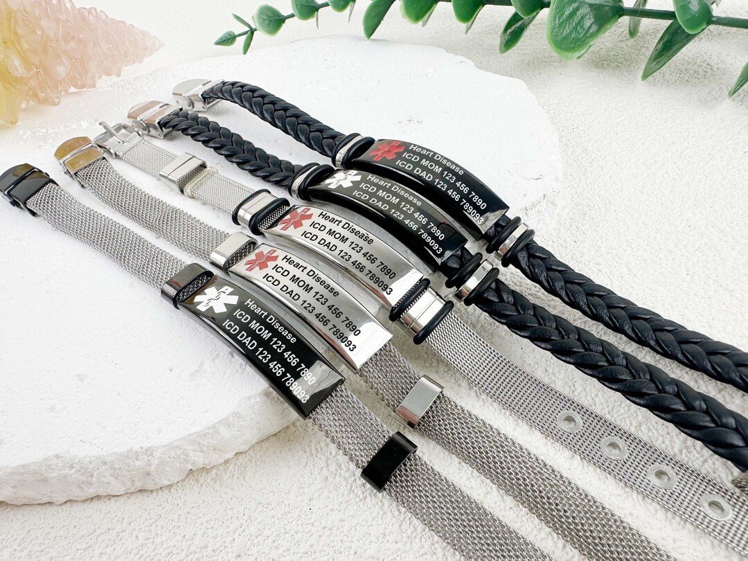 Personalized Medical Alert Bracelet | Medical ID Bracelet | Health ...