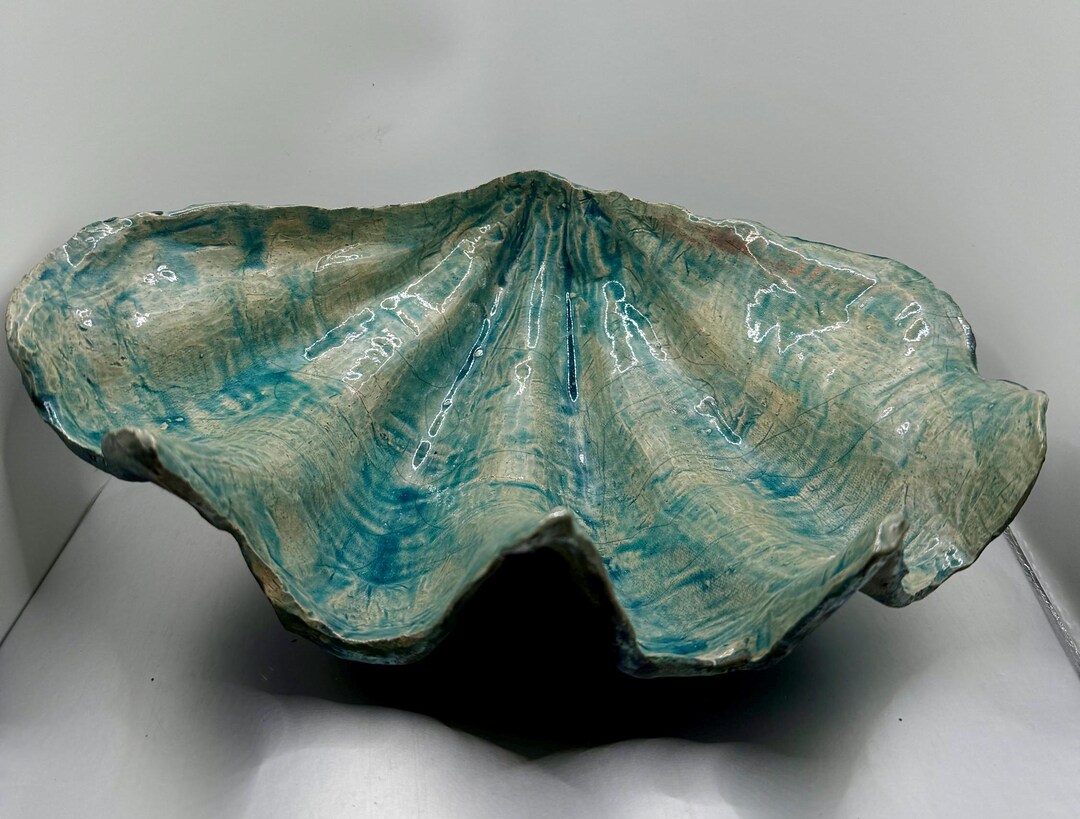 Giant Seashell Raku-fired Clam Shell Dish - Etsy