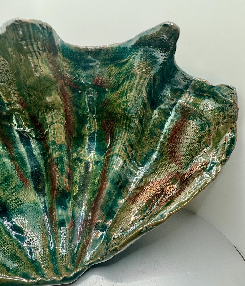 Giant Seashell Raku-fired Clam Shell Dish - Etsy