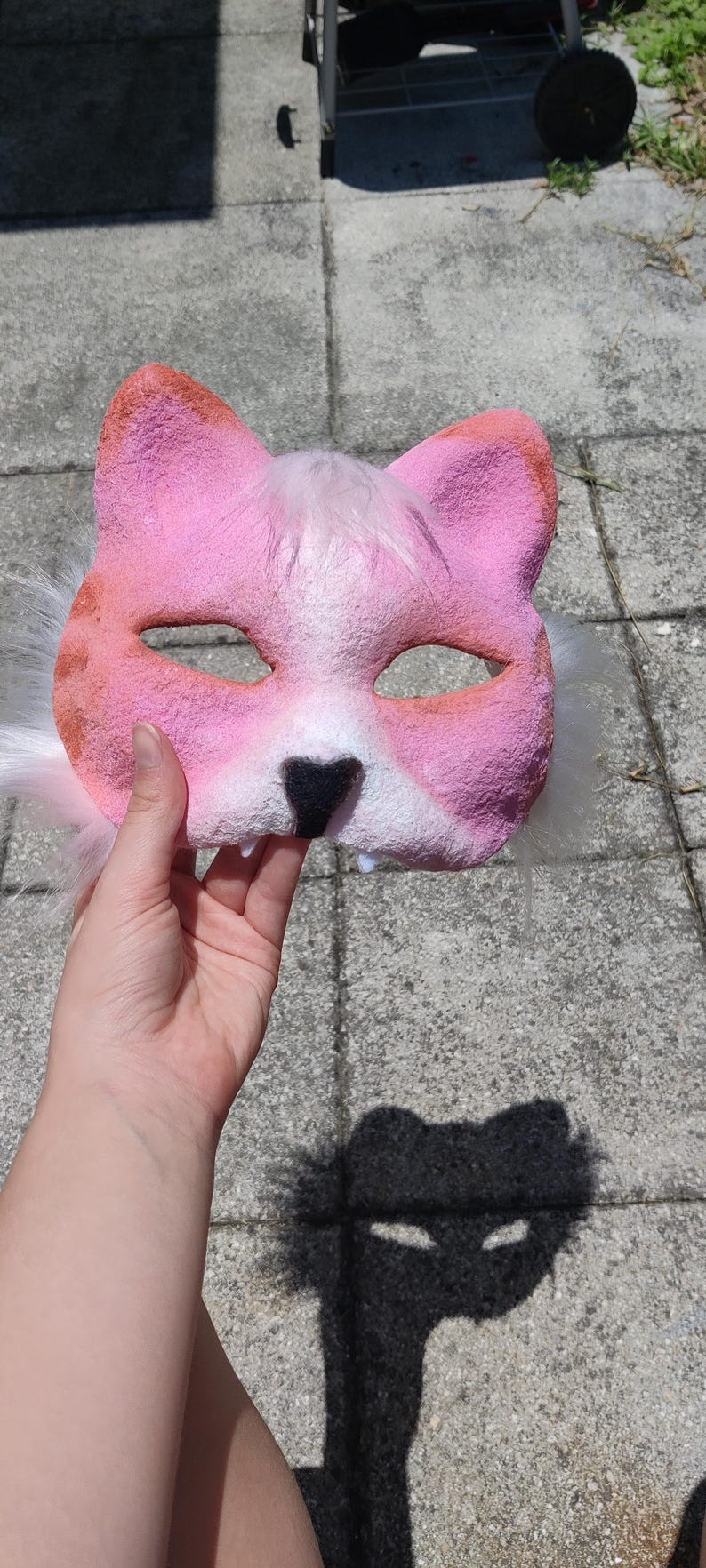 Pink Cat Mask (therian Mask Premade) - Etsy