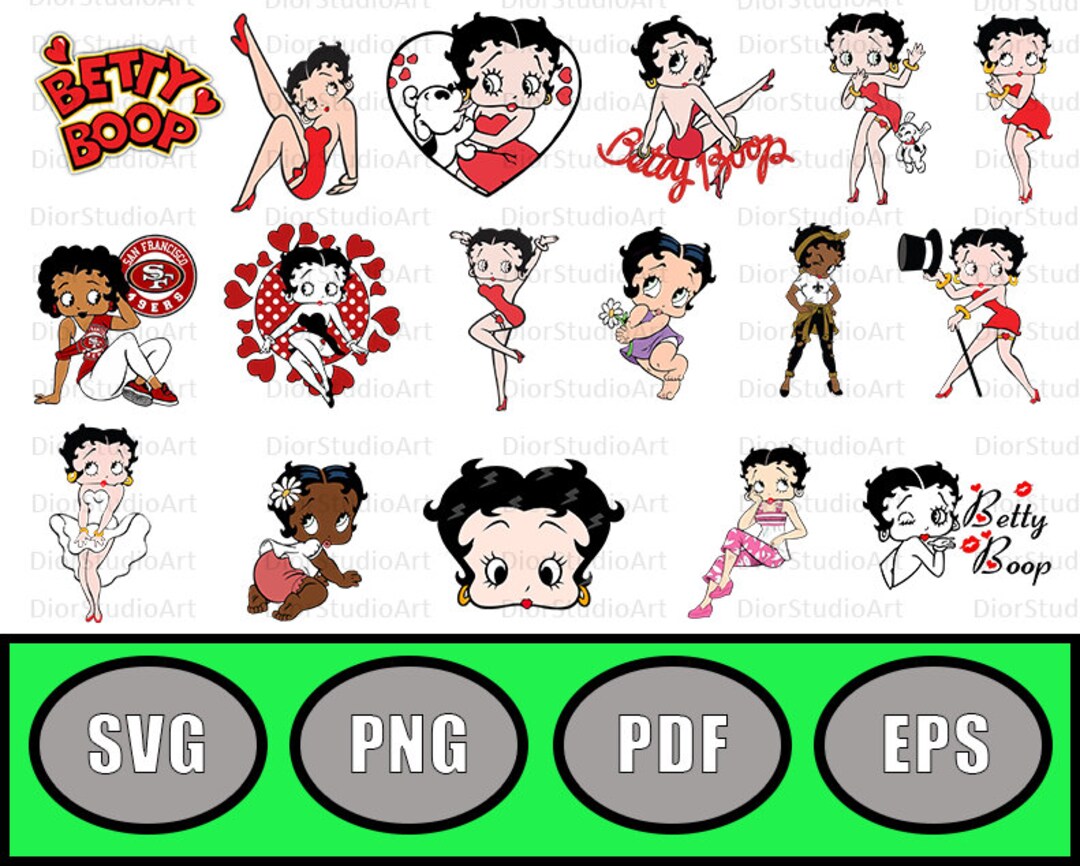 Betty Boop Svg, Betty Boop Head, Cute Boop Svg, Betty Boop Clipart, Cut ...