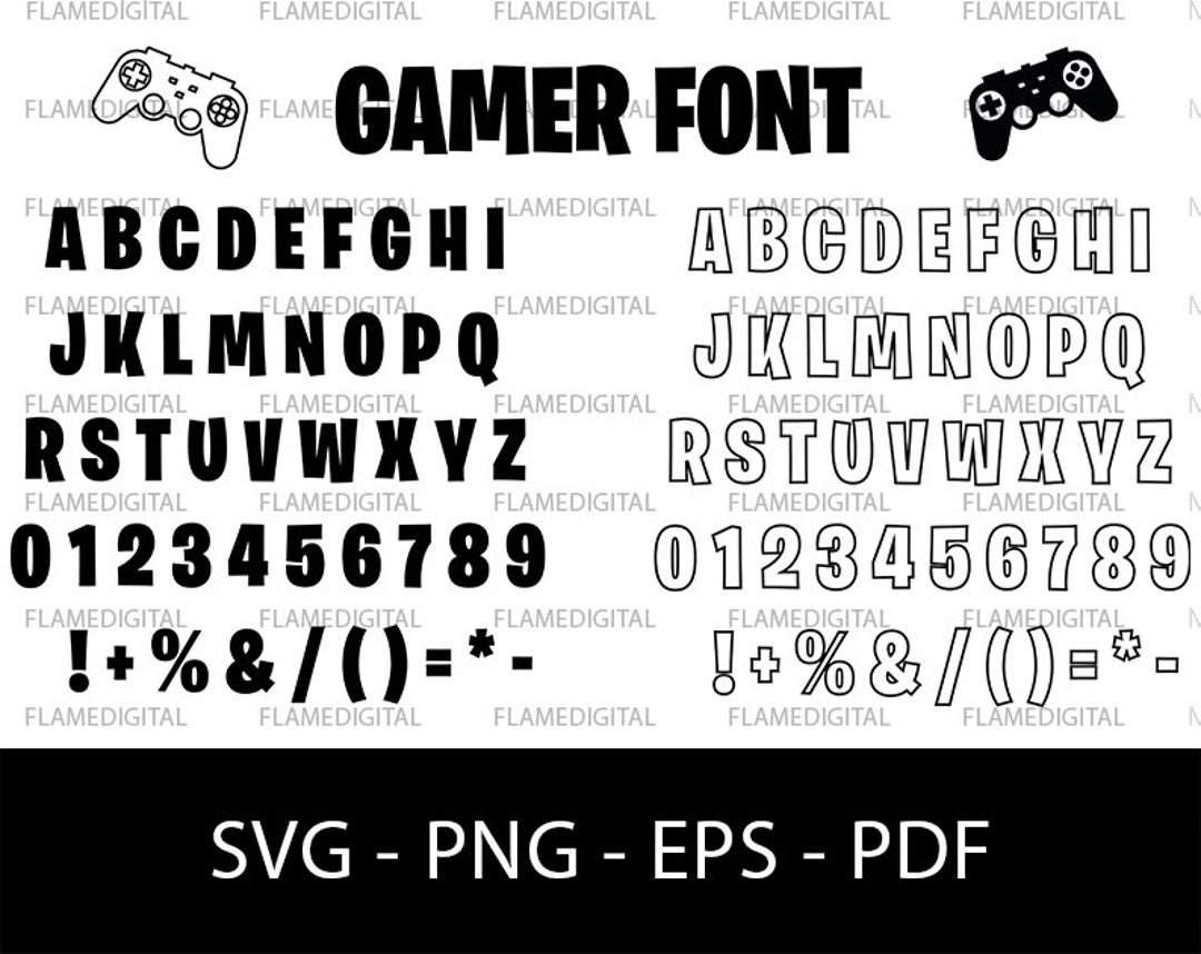 Gamer Font Otf, Gamer Font Svg Cricut, Game Font Svg, Game Font Otf ...