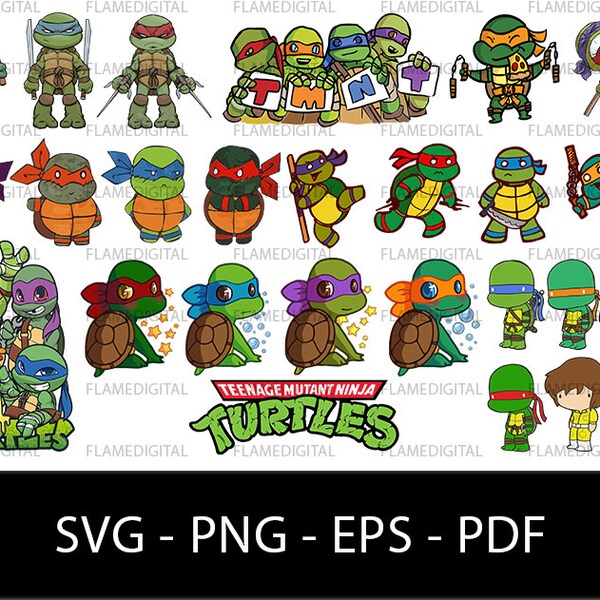 Ninja Turtle Clipart - Etsy