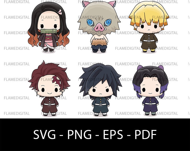 Demon Slayer SVG Bundle, Kimetsu No Yaiba SVG, Svg-png-pdf, Anime SVG ...