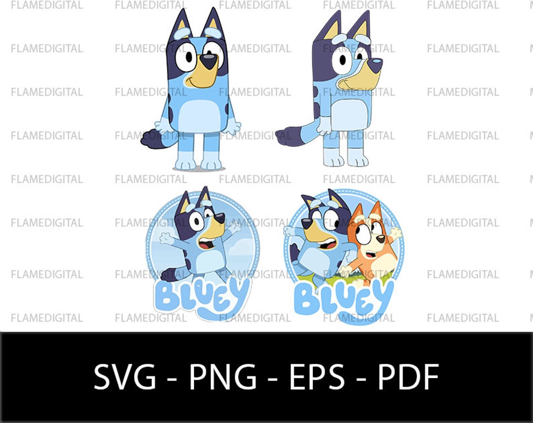 Designs Blue Dog Png Mega Bundle, Blue Dog Birthday Png Sublimation ...