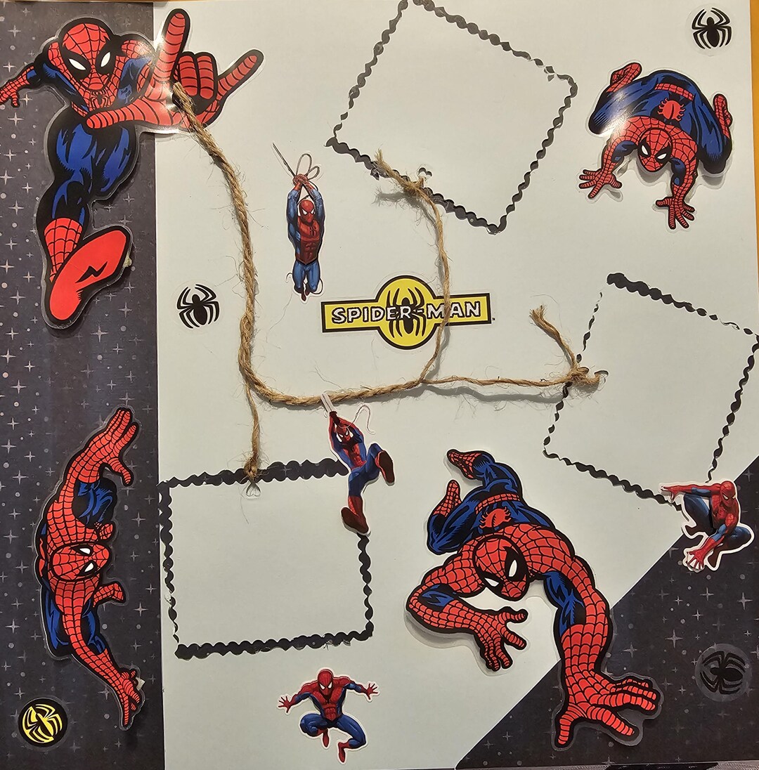 1 Scrapbook Page of Spiderman - Etsy