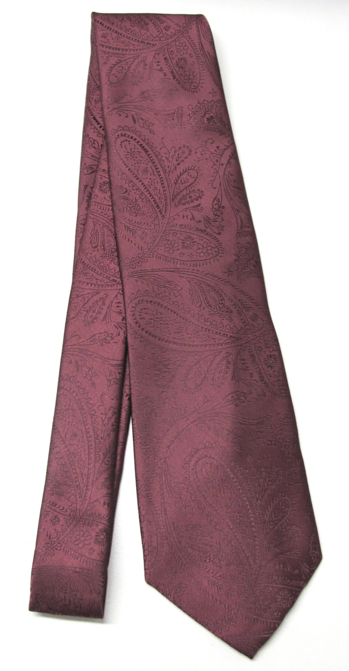 Mens Ties. Wedding Ties. Burgundy Paisley Silk Necktie With - Etsy
