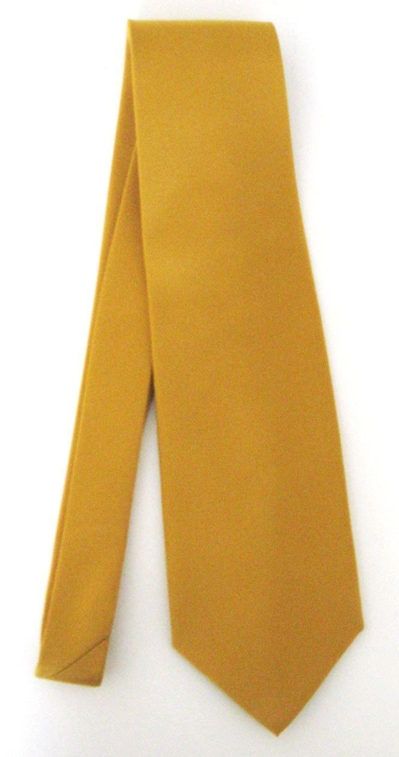 Mustard Yellow Mens Necktie With Matching Pocket Square Option - Etsy