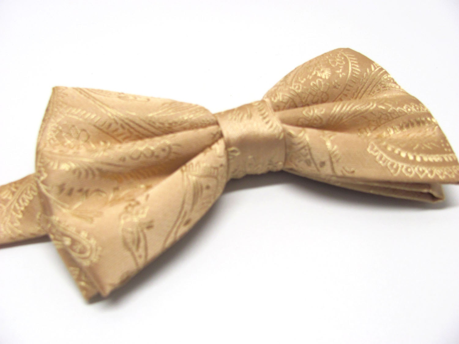 Mens Bowtie. Dusty Gold Paisley Bowtie With Matching Pocket - Etsy