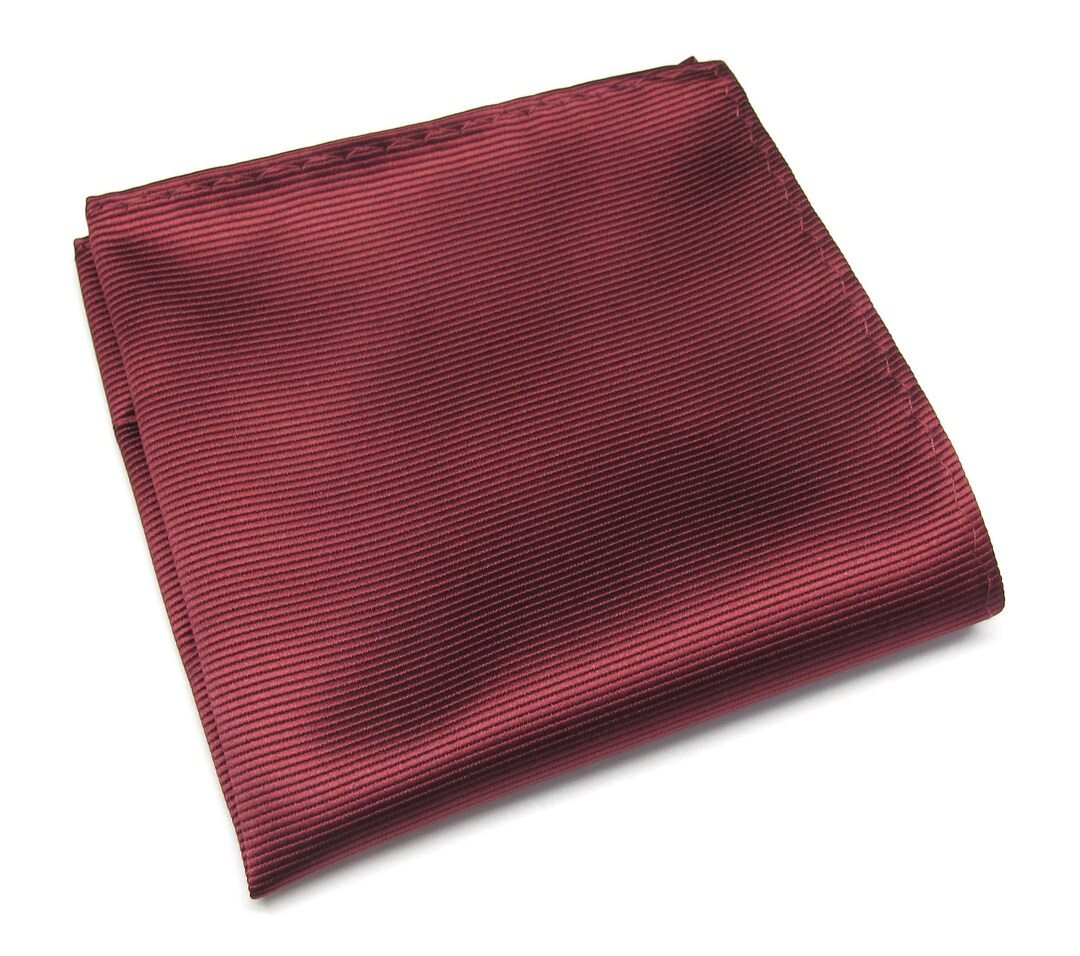 Pocket Square Burgundy Red Stripe Hanky Handkerchief - Etsy