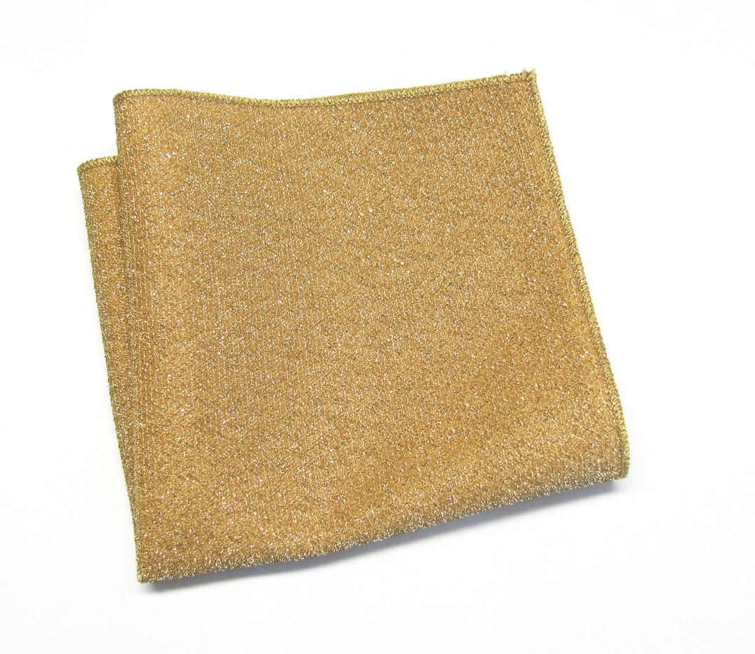Pocket Square Metallic Bling Gold Lamé Pocket Square Handkerchief - Etsy