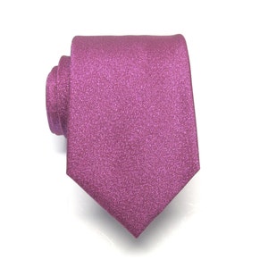 Mens Ties. Necktie Lamé Fuchsia Raspberry Hot Pink Metallic Tie With ...