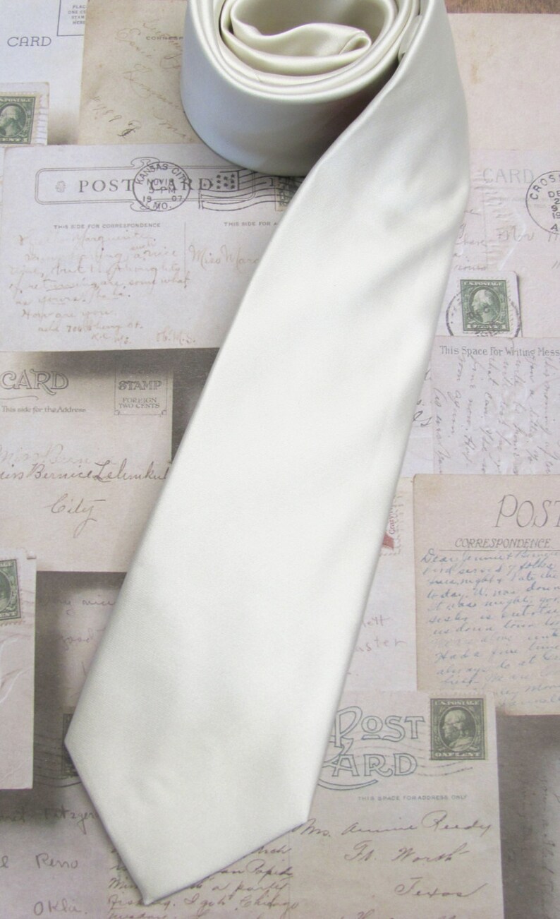 Ivory Ties With Matching Pocket Square Set Ivory Cream Narrow - Etsy