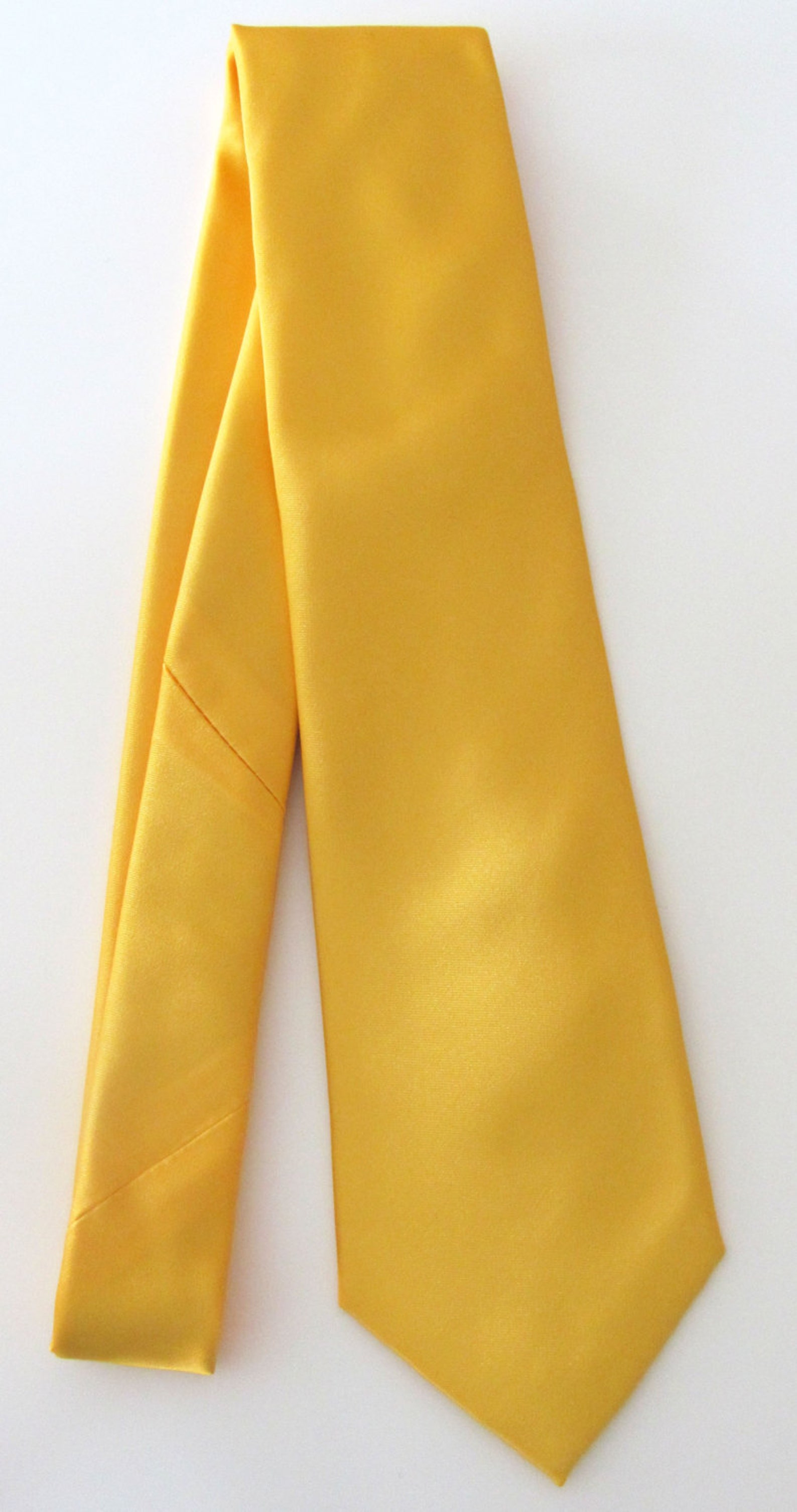 Yellow Tie With Matching Pocket Square Set Poppy Yellow Mens Necktie ...