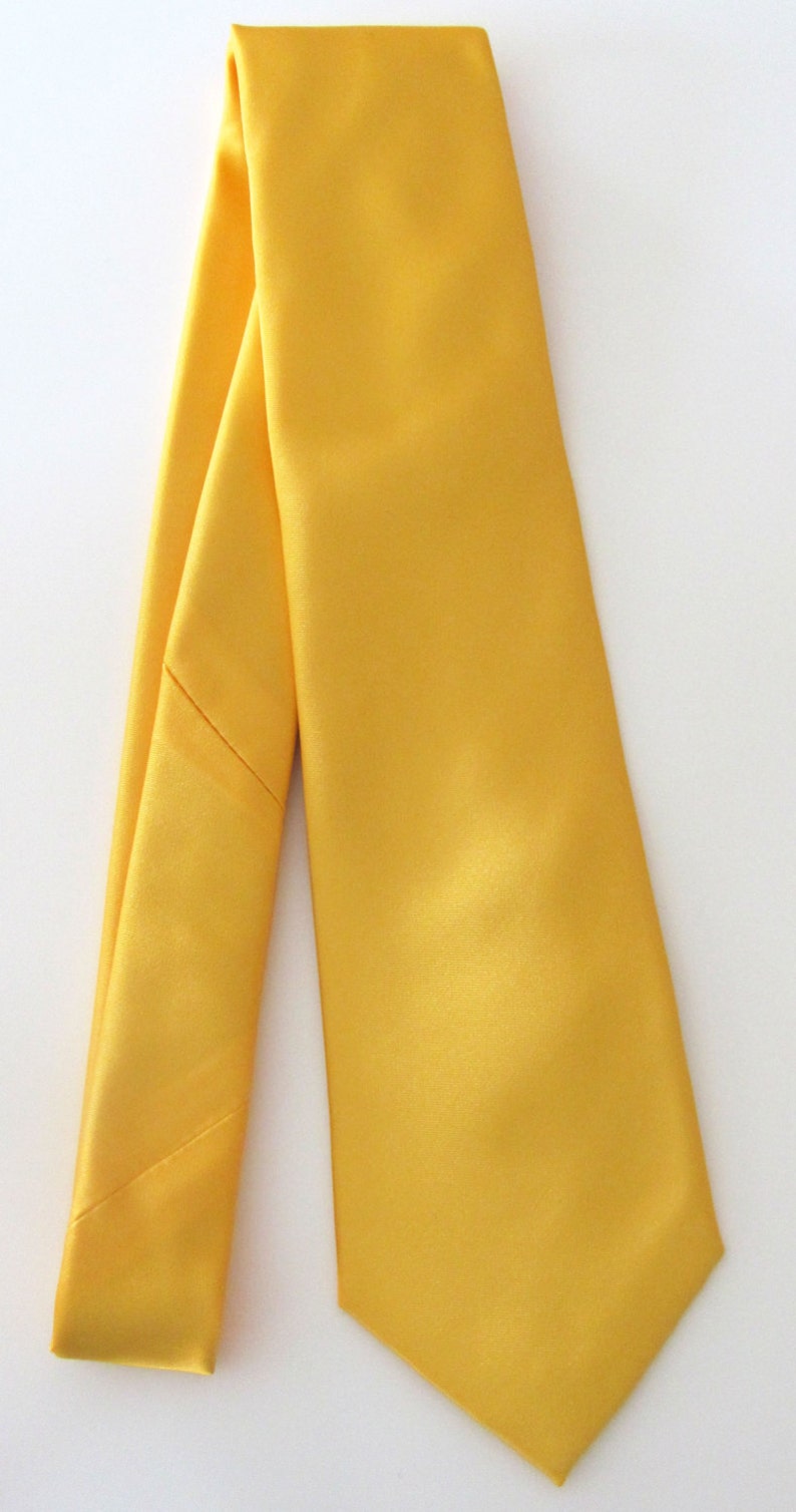 Yellow Tie With Matching Pocket Square Set Poppy Yellow Mens Necktie ...