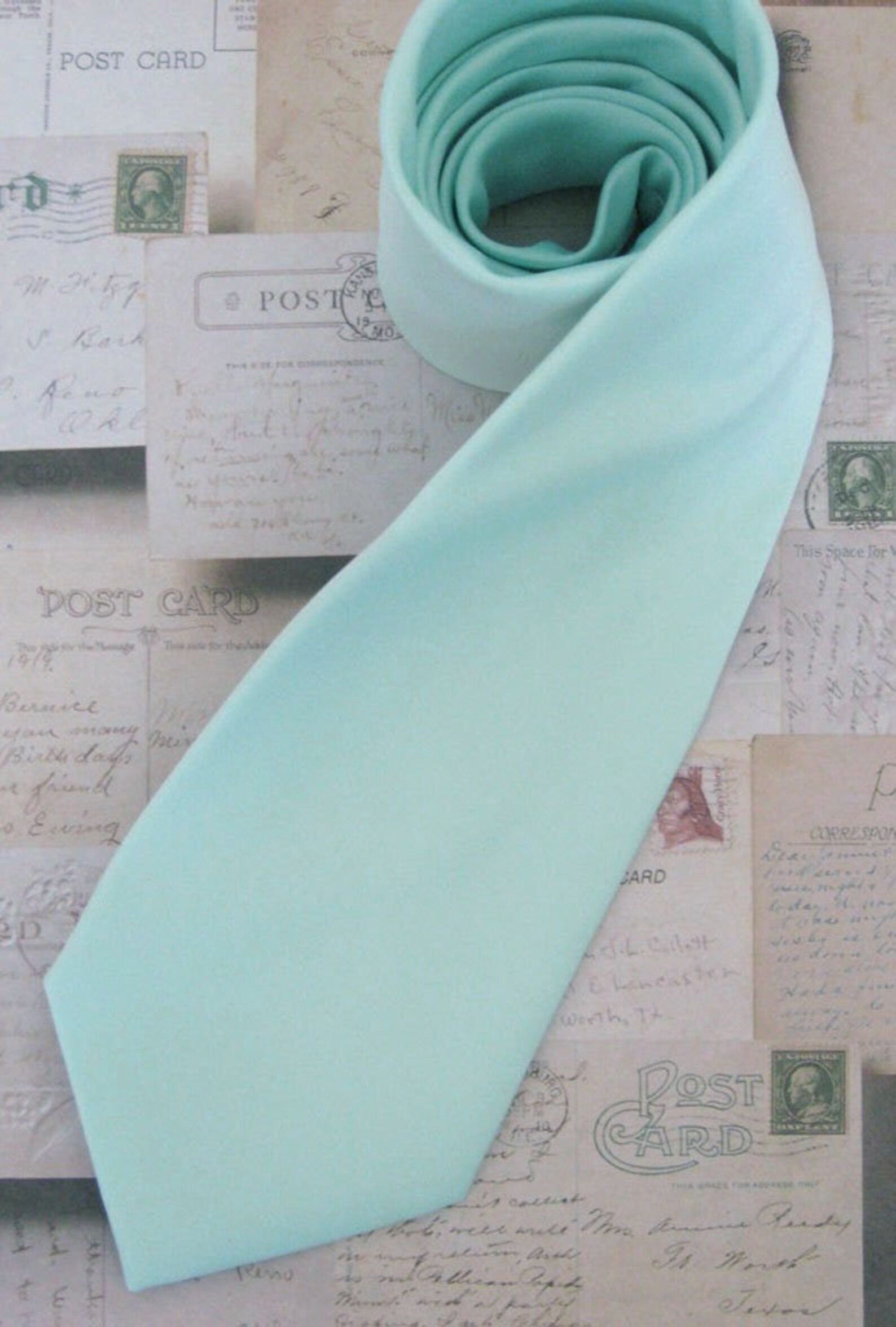 Sea Glass Blue Tie Necktie Inspired by Donna Morgan's | Etsy