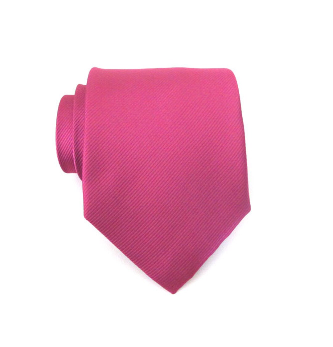 Mens Ties. Raspberry Tonal Stripes Silk Necktie - Etsy