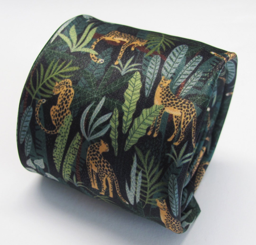 Black Tie Jungle Leopard Jaguar Panther Design Necktie - Etsy