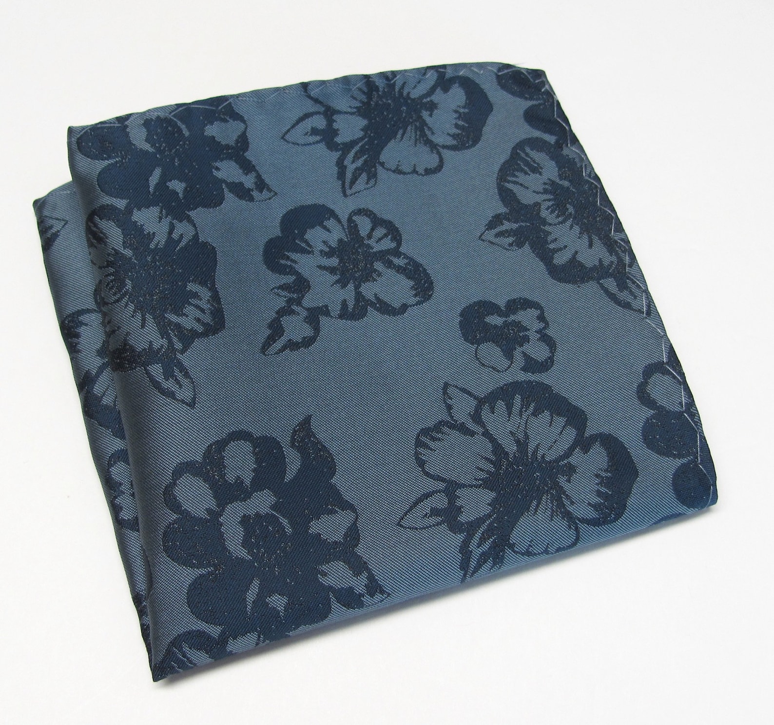 Pocket Square Dusty Blue Floral Hanky Handkerchief - Etsy