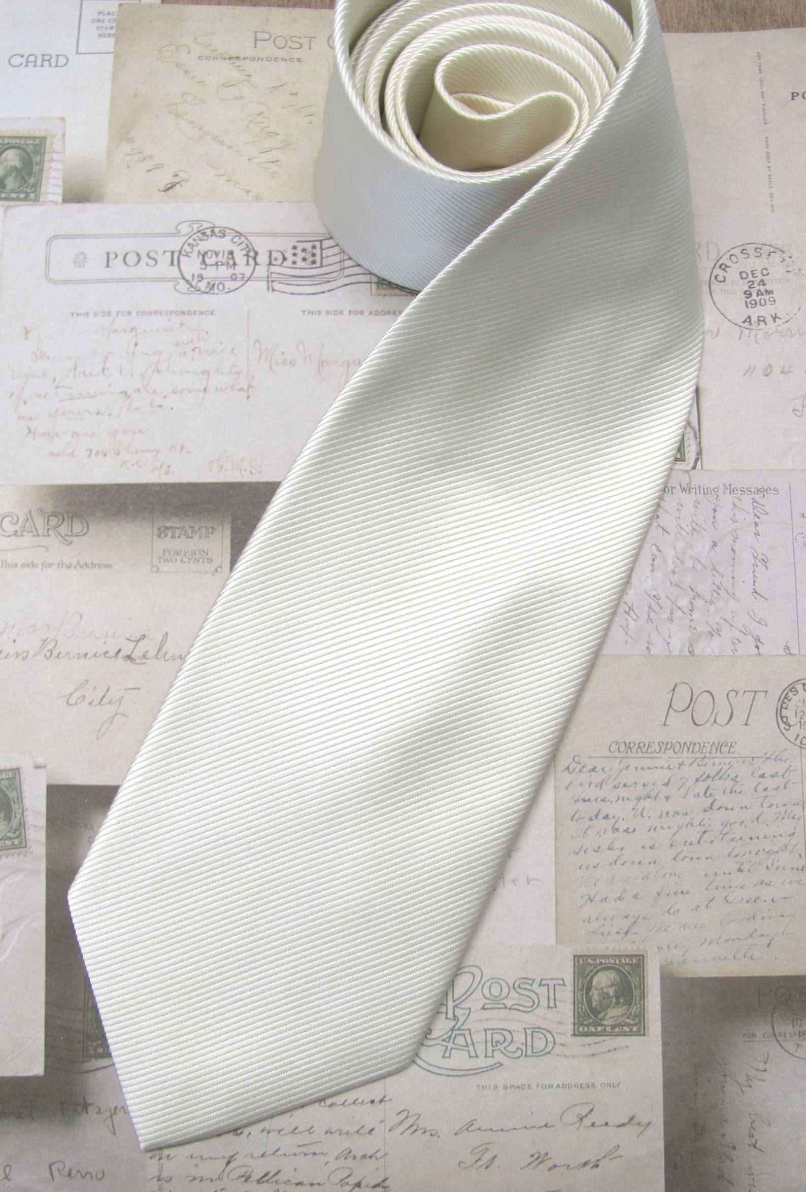 Ivory Ties Ivory Stripes Necktie With Matching Pocket Square - Etsy