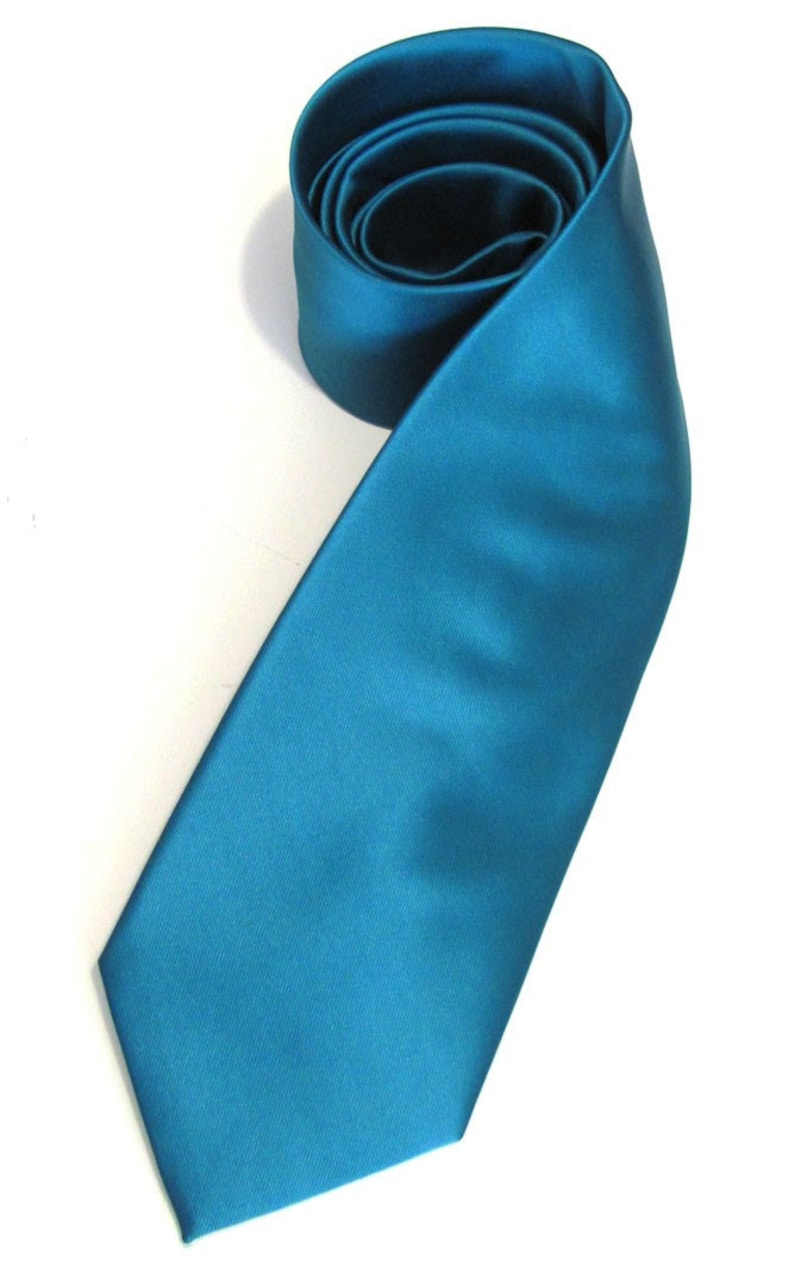 Teal Mens Tie With Matching Pocket Square Teal Silk Necktie - Etsy