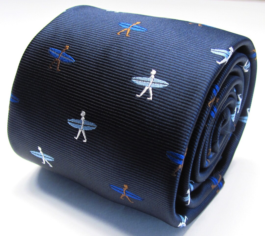 Necktie Navy Blue Surfer Tie - Etsy