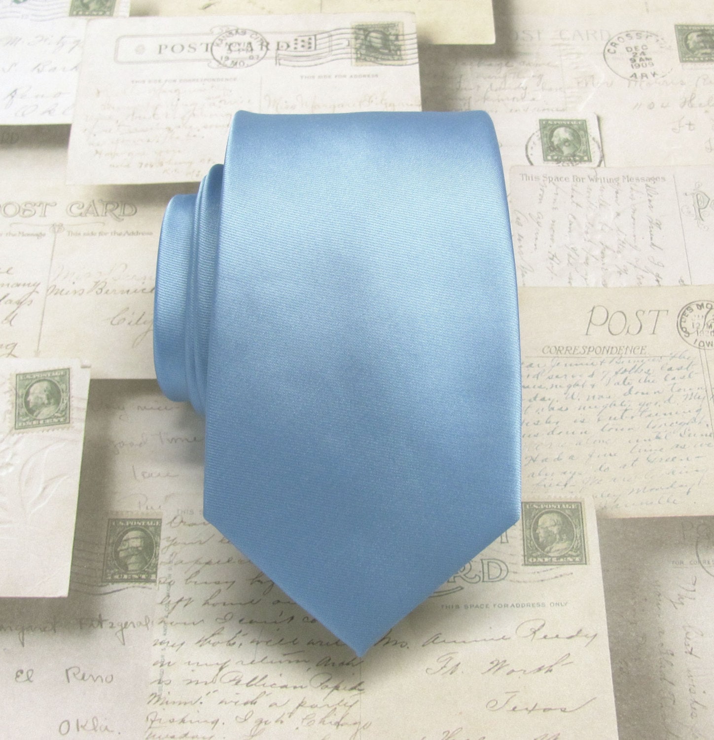 Periwinkle Blue Mens Ties With Matching Pocket Square - Etsy