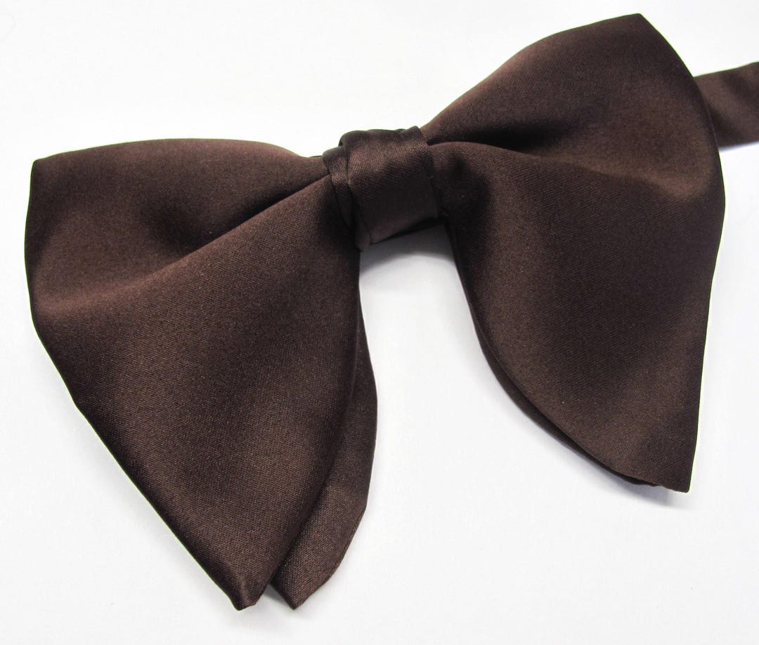 Brown Butterfly Bow Tie Tom Ford Inspired Tear Drop Long Pre Tied Bow ...
