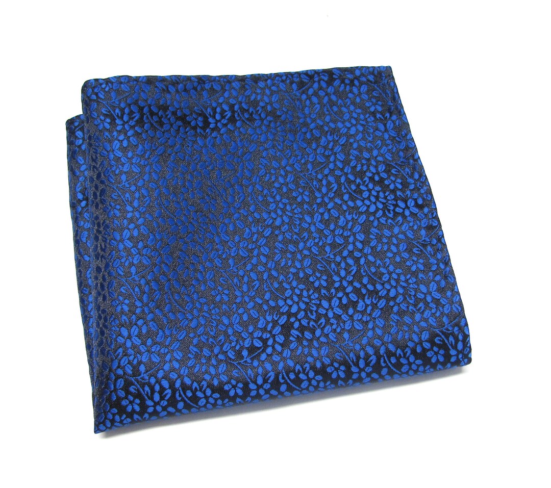 Pocket Square Royal Blue Floral Hanky Handkerchief - Etsy