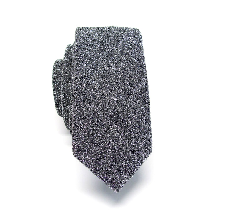 Mens Ties. Glitter Necktie Metallic Bling Gray Silver Lamé - Etsy