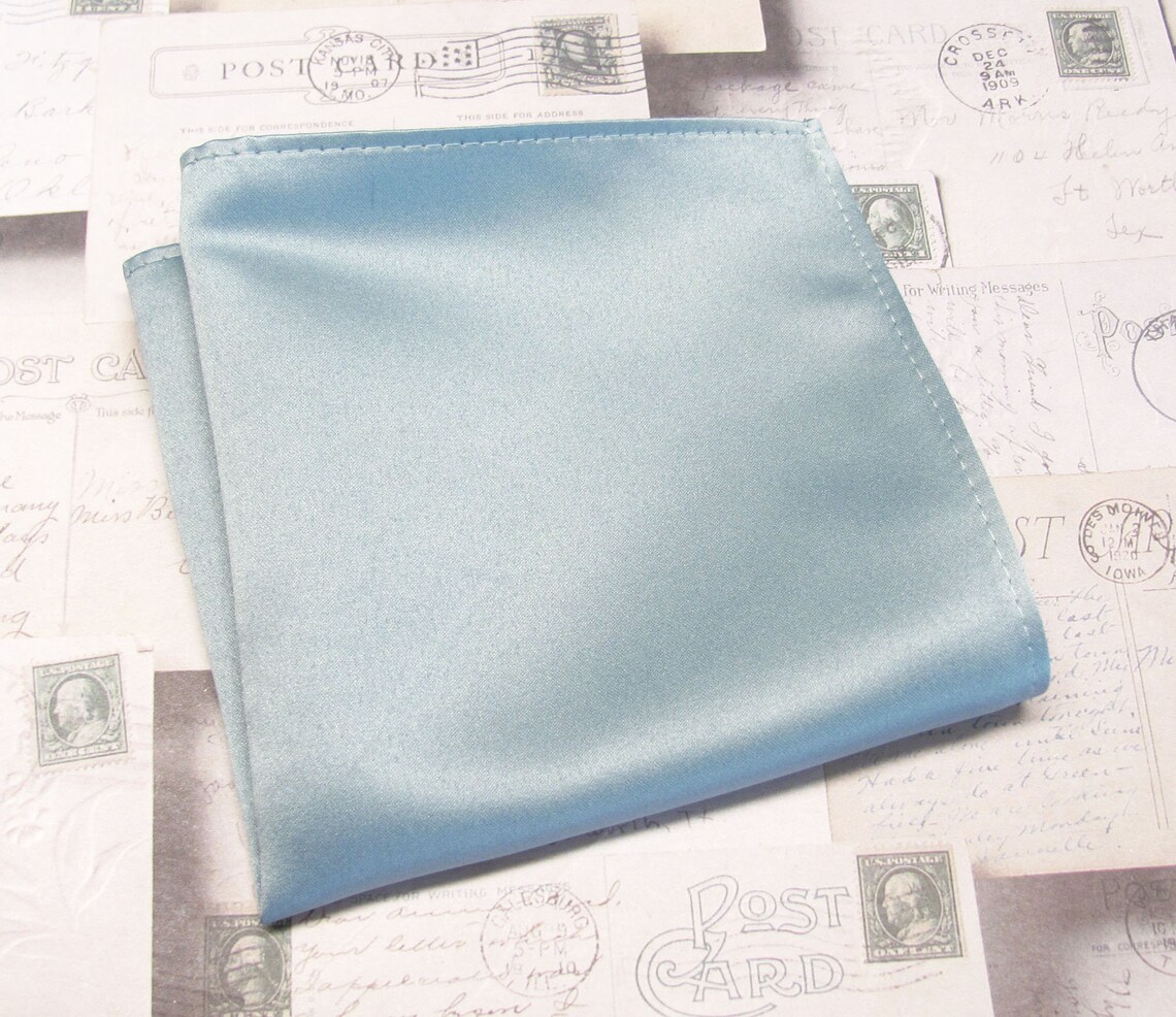 Pocket Square Dusty Blue Hanky Handkerchief - Etsy