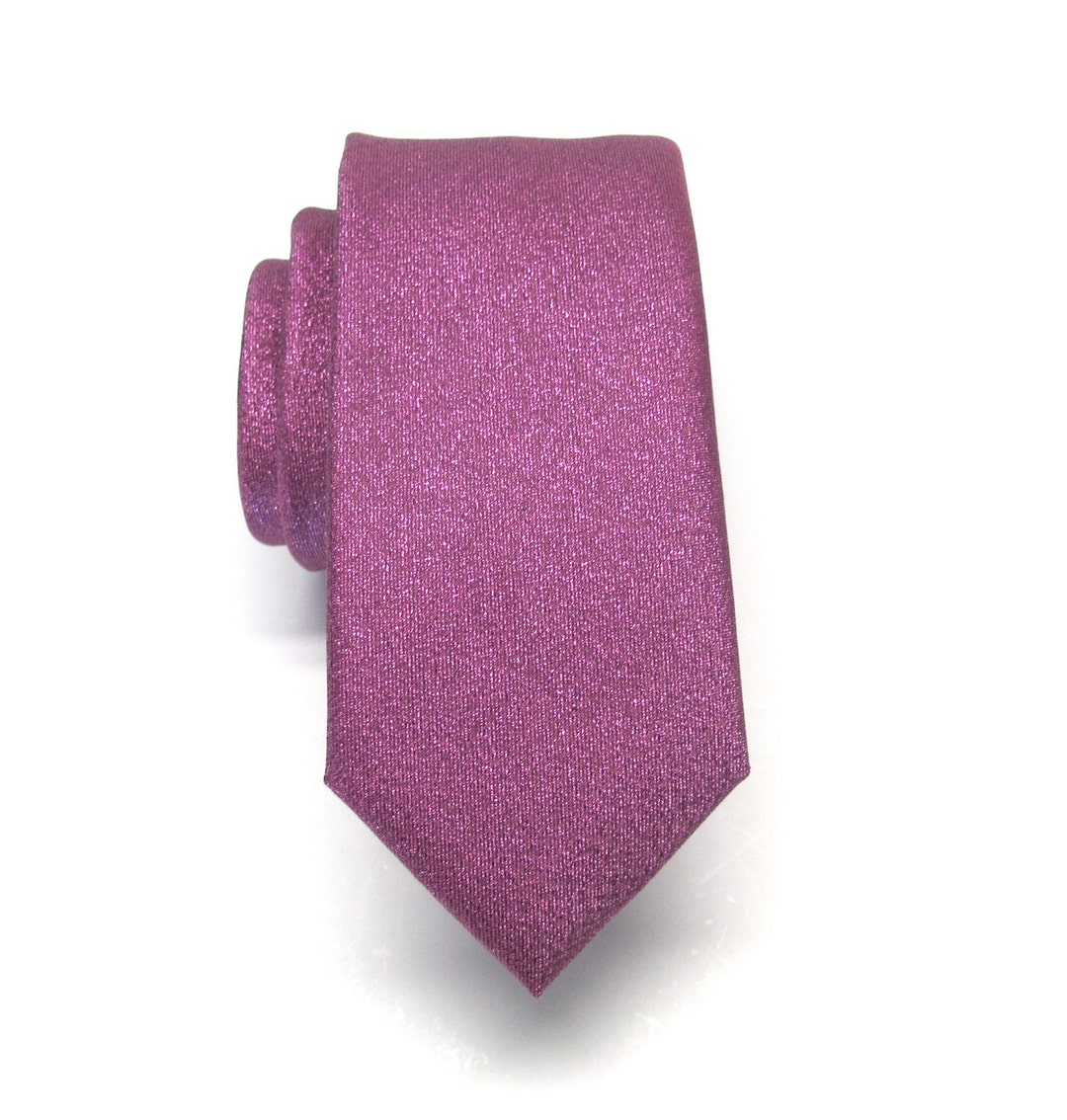Mens Ties Necktie Metallic Lamé Fuchsia Raspberry Hot Pink Metallic ...