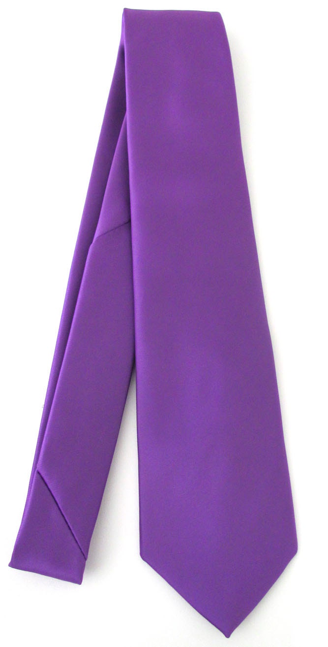 Purple Mens Necktie With Matching Pocket Square Purple Silk | Etsy