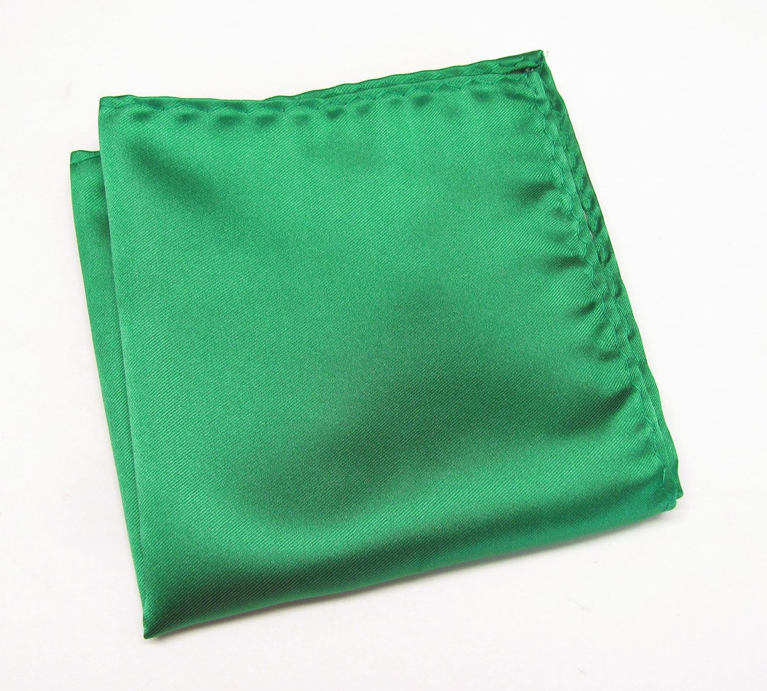 Pocket Square Solid Kelly Green Hanky Handkerchief - Etsy