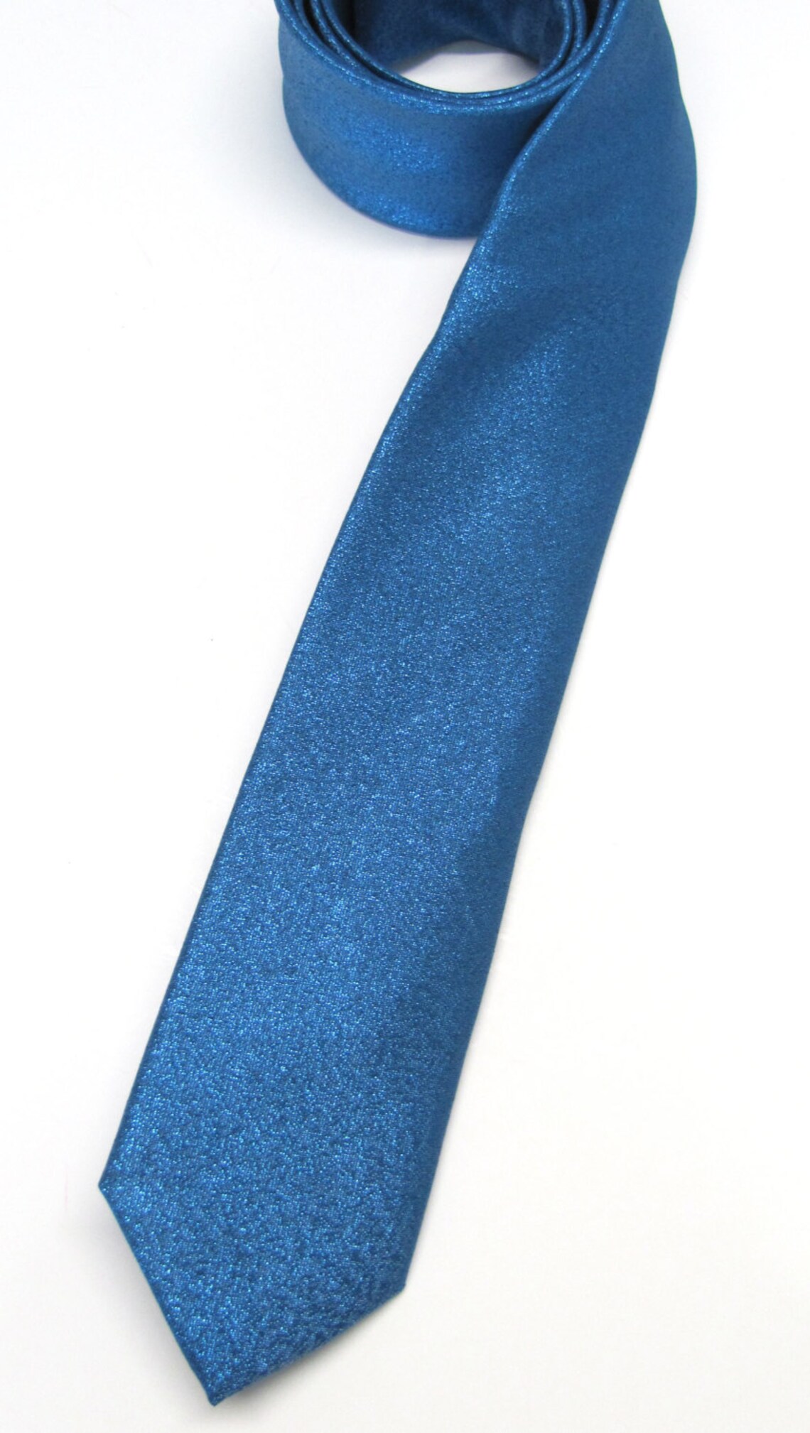 Mens Ties Necktie Metallic Lamé Royal Blue Metallic Skinny Tie - Etsy